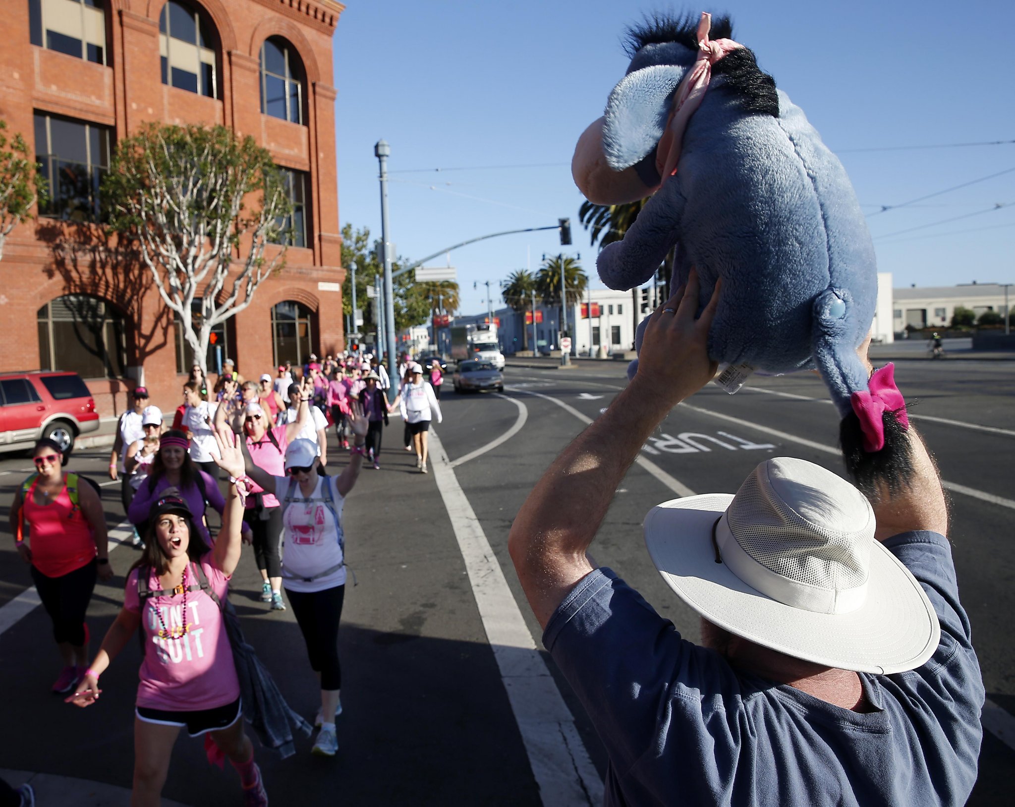 Breast cancer survivors, friends walk with hopes for cure