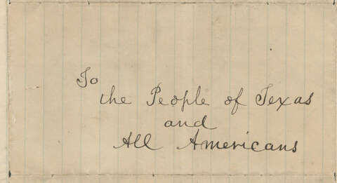 Looking Back: Museum has authentic copy of Travis Letter