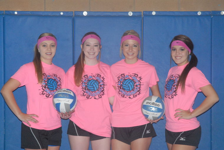 Volleyball ladies spike awareness