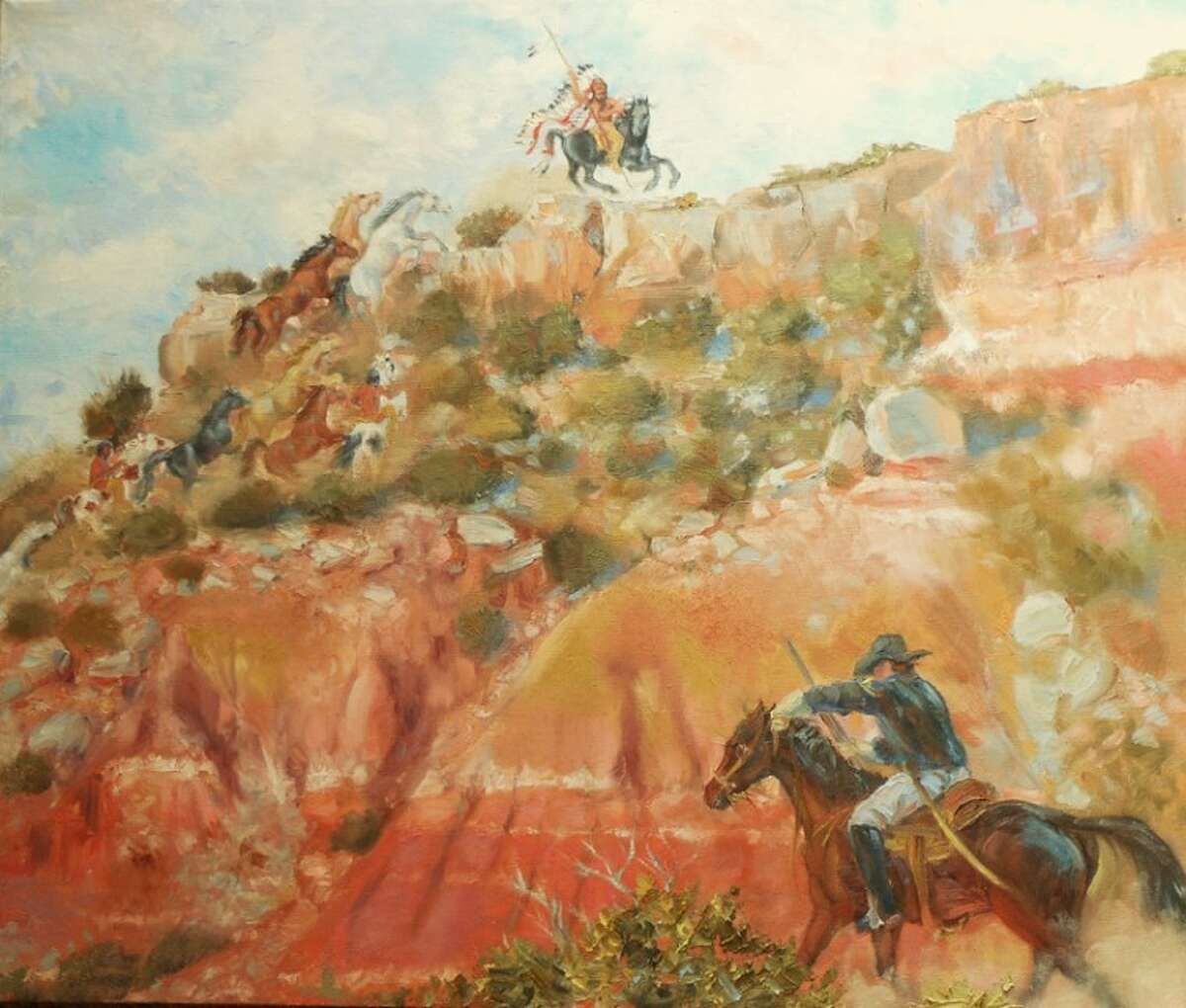 Christian/Western artists paints with a vivid palette