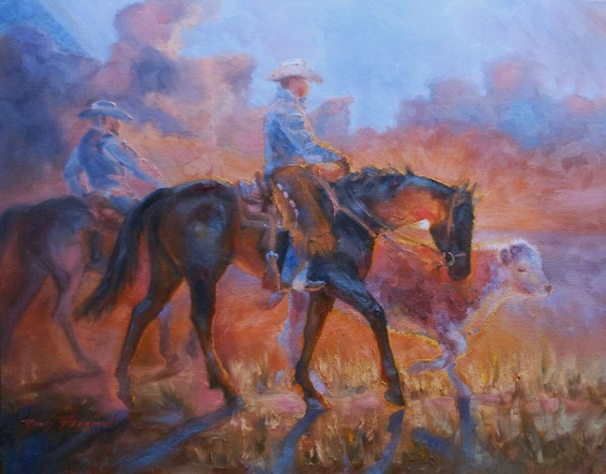 Christian/Western artists paints with a vivid palette