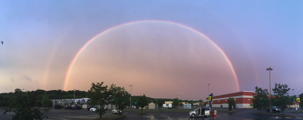 Summertime rainbow over southwestern Connecticut