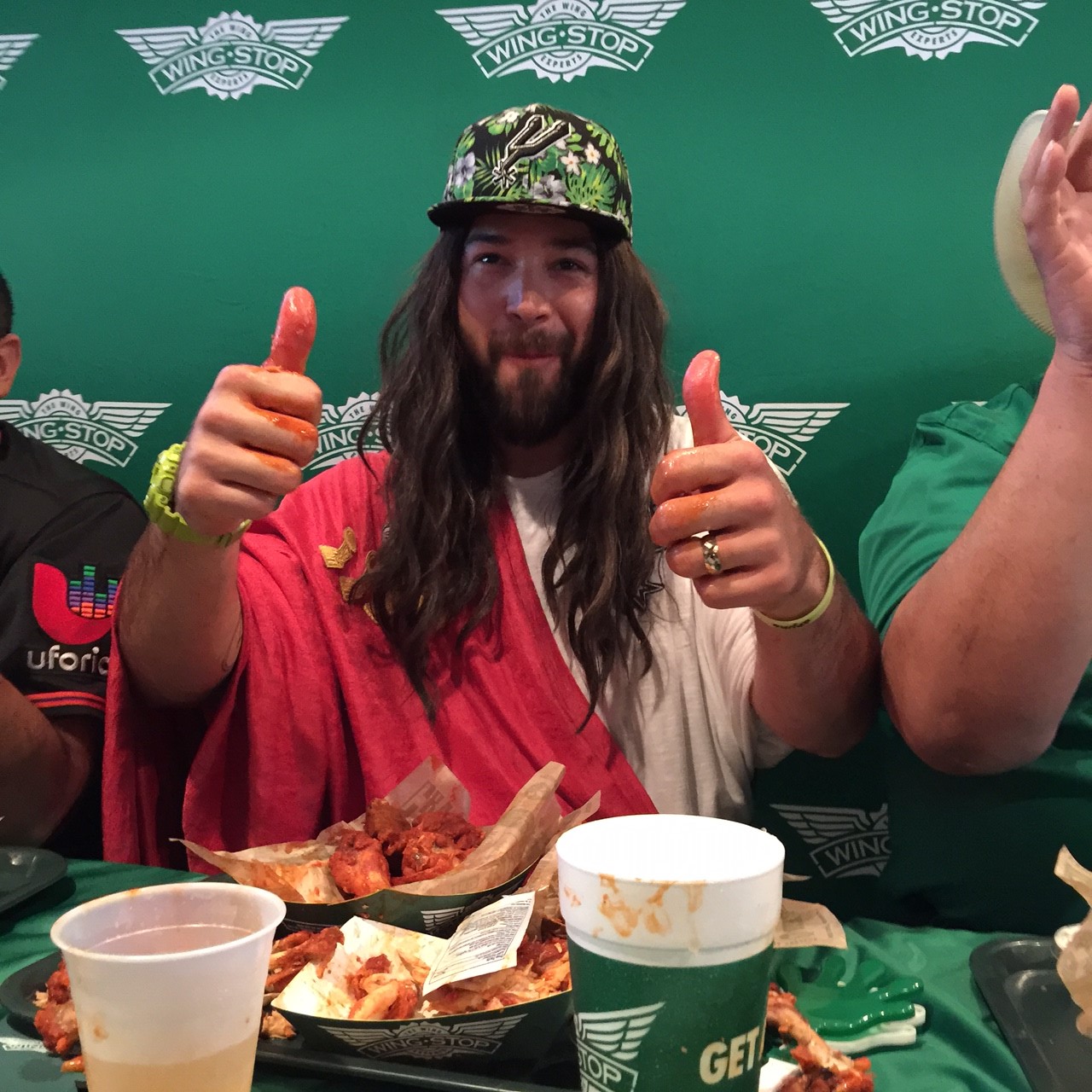 Wingstop Celebrity wing eating contest raises funds for non profits