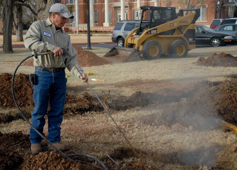 Gas line work continues at Wayland