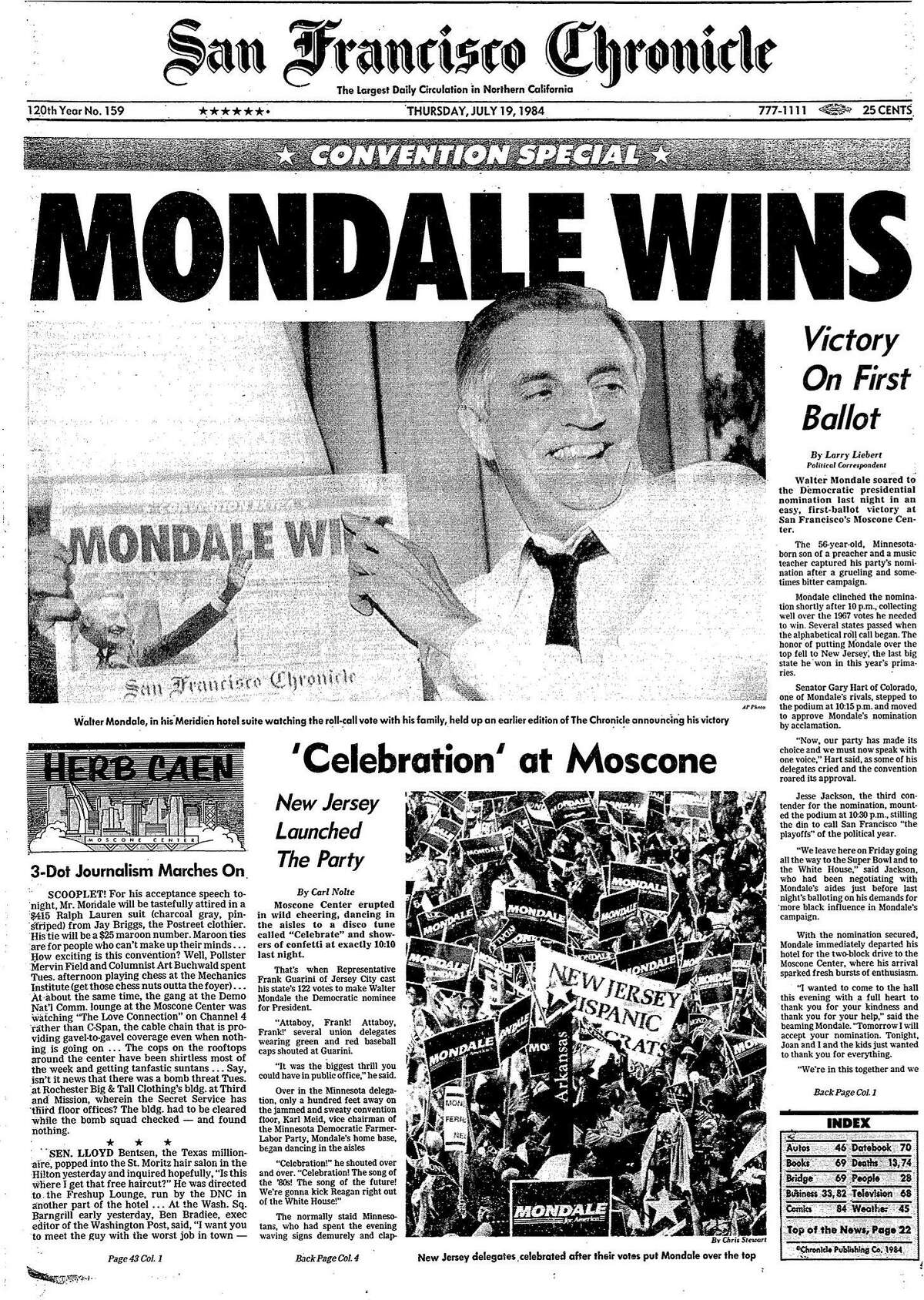 SF’s 1984 Democratic convention: Historic, but not smooth