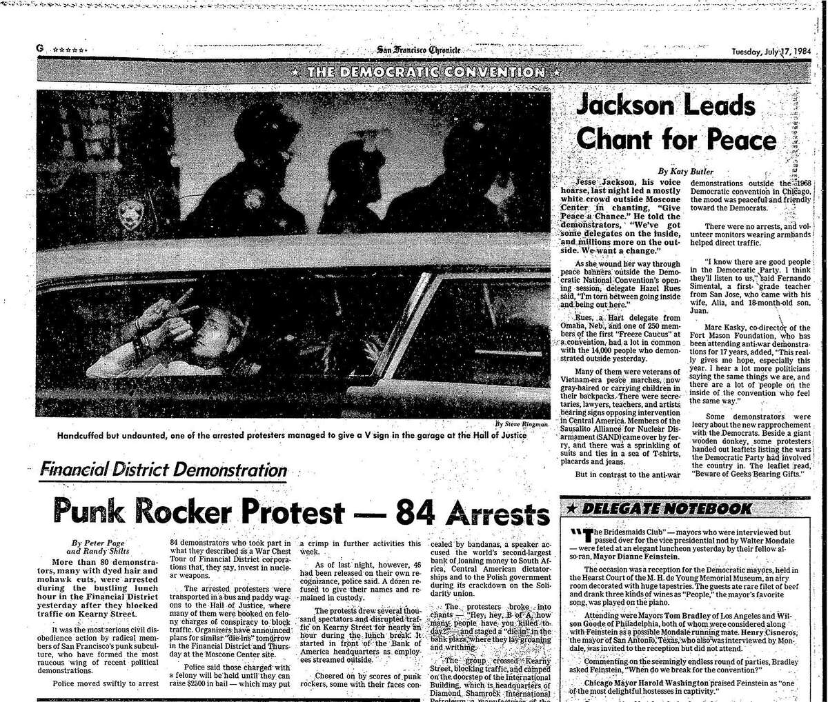 SF’s 1984 Democratic convention: Historic, but not smooth