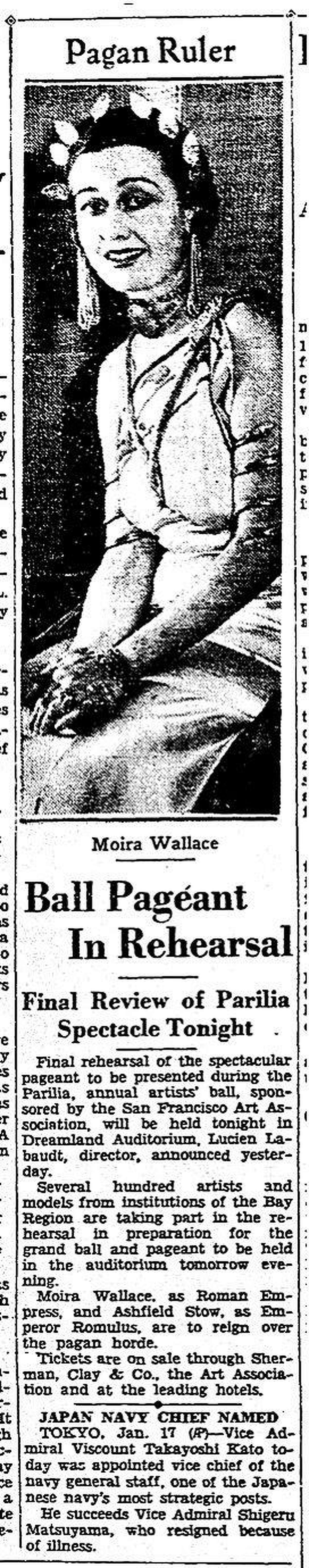 Parilia Ball - San Francisco orgiastic event from almost a century ago