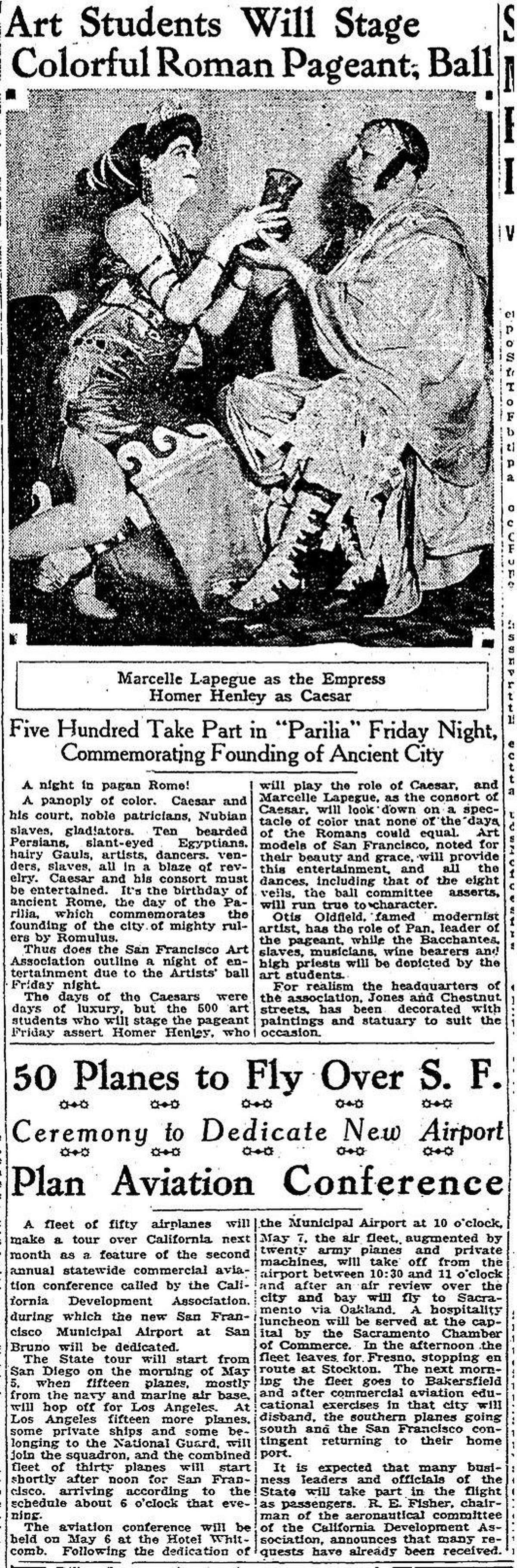 Parilia Ball - San Francisco orgiastic event from almost a century ago