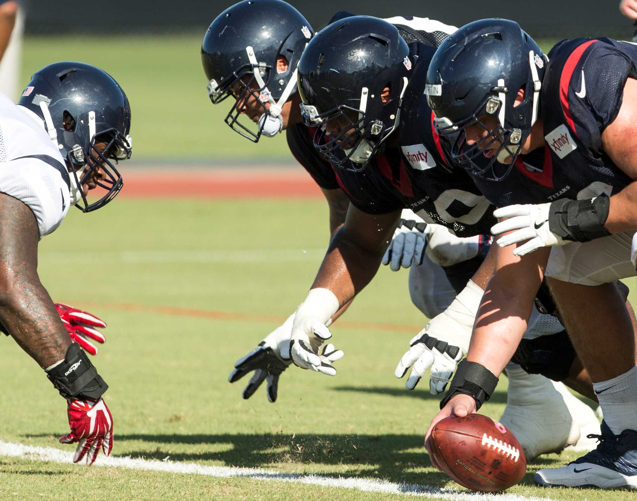 New Texan Jeff Allen learns facing Vince Wilfork is a handful