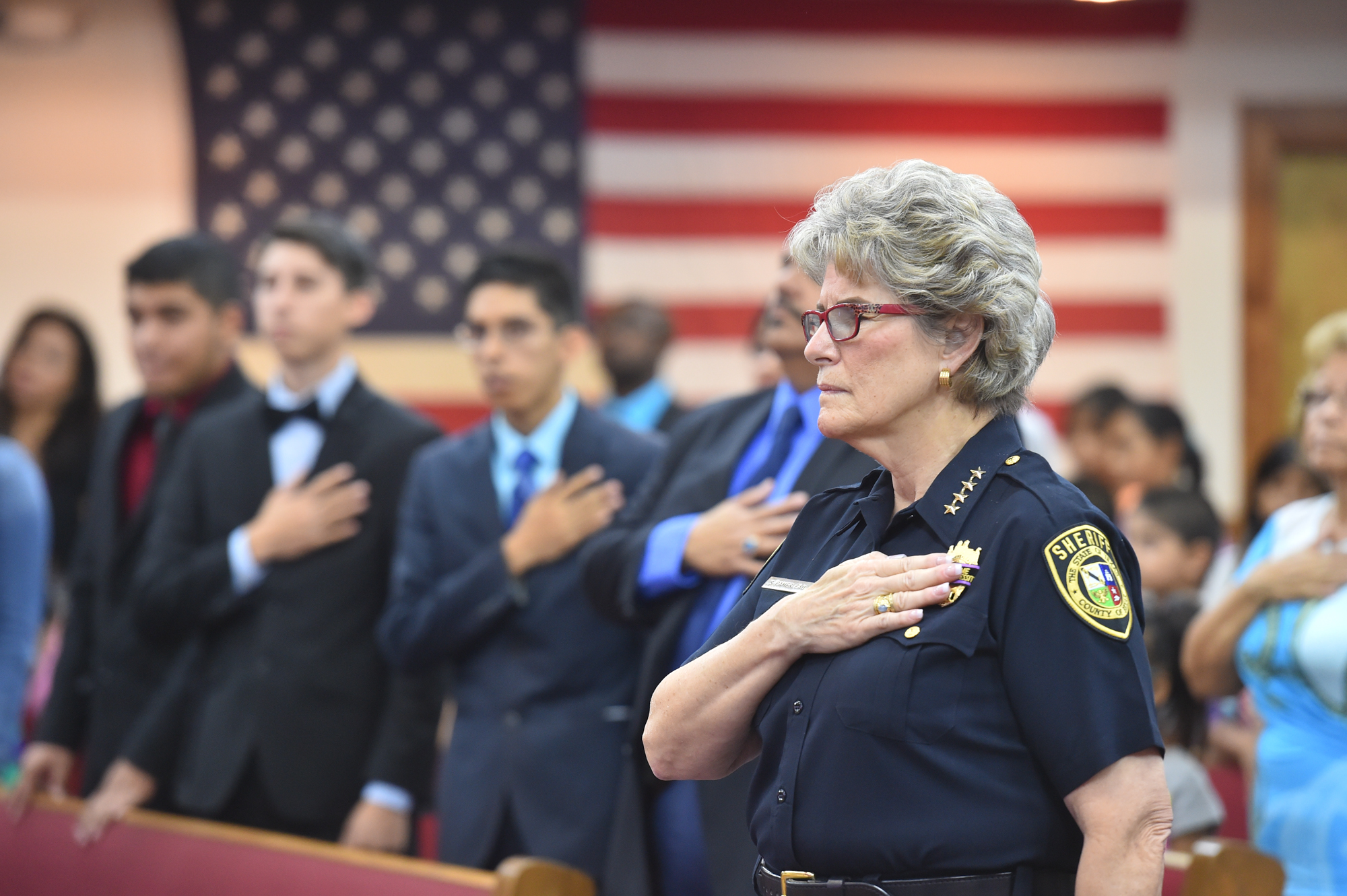 First responders get a salute