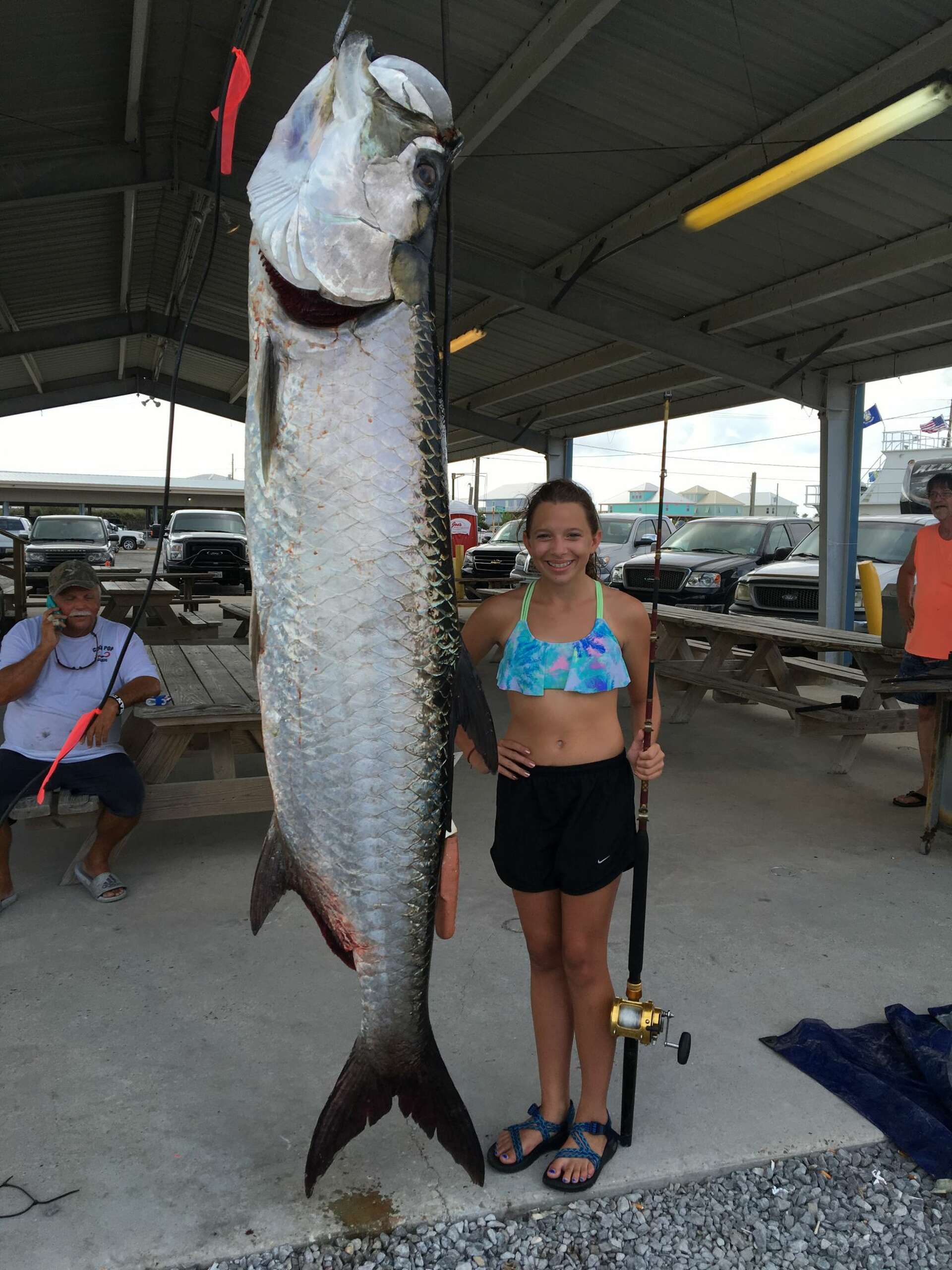 14-year-old girl catches potentially world record-breaking tarpon in the Gulf of Mexico