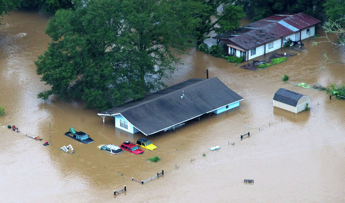 Aerial photos show 'historic' flooding across Louisiana