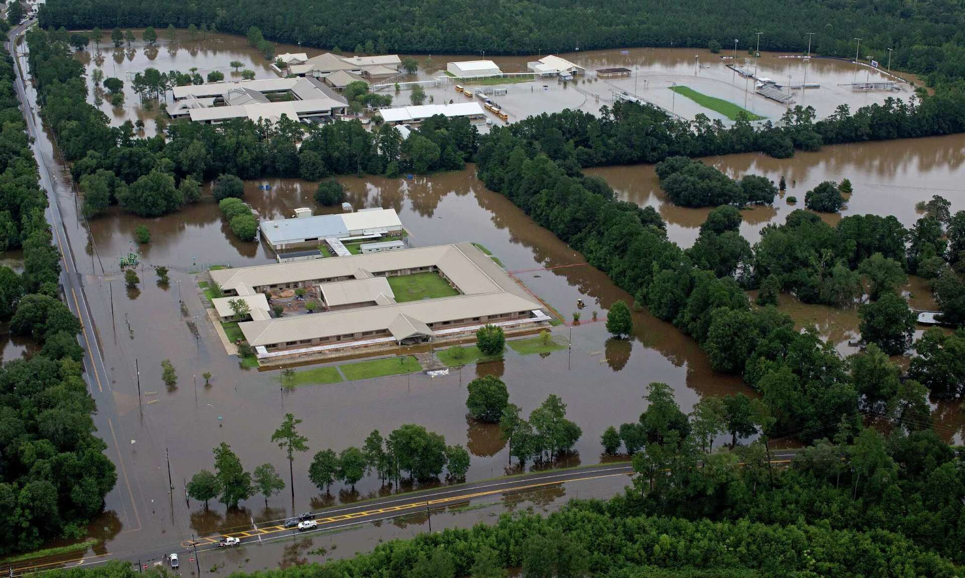 Aerial photos show 'historic' flooding across Louisiana