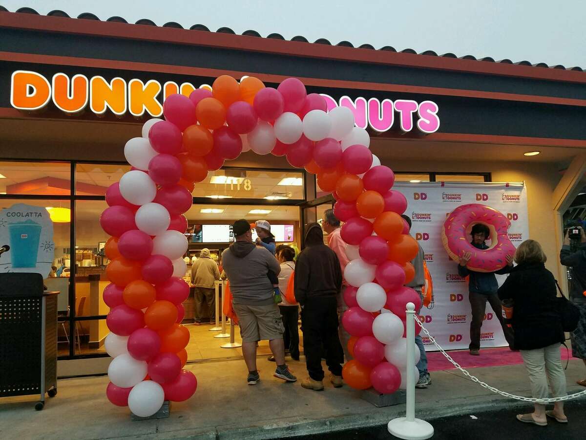Massive line forms for opening of Dunkin Donuts in Half Moon Bay