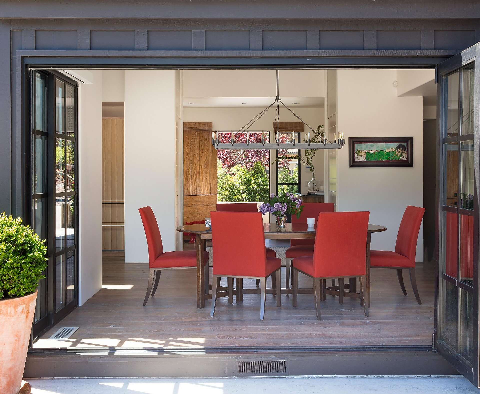 A modern home within quiet, agrarian Wine Country style