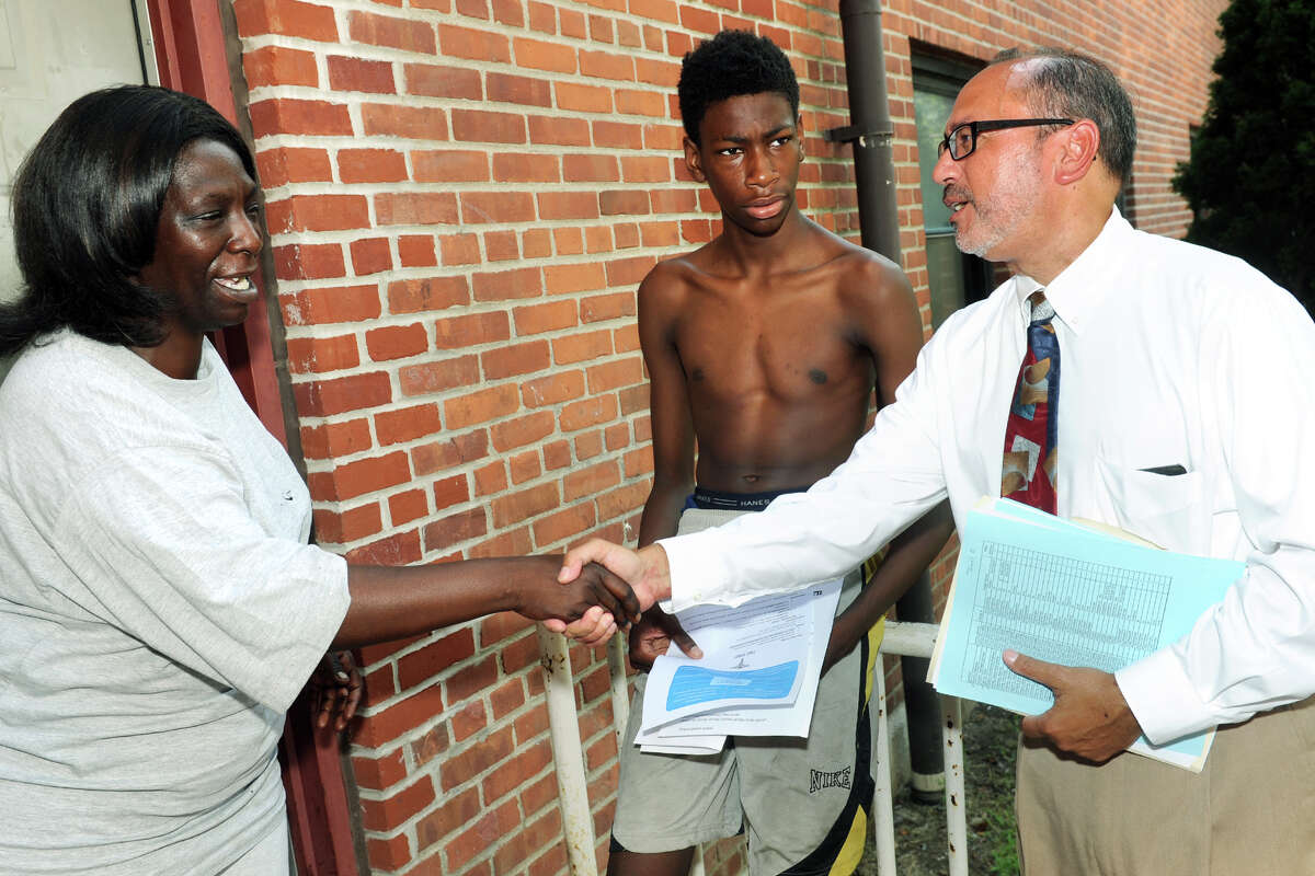 Bassick educator visits students at home