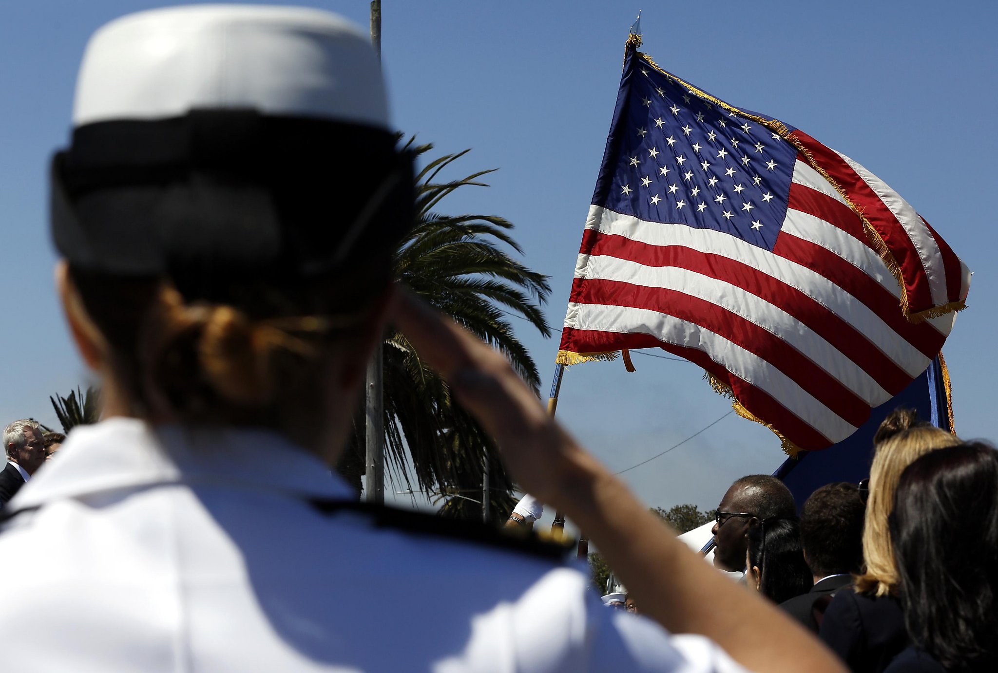 Harvey Milk saluted at Navy ship naming ceremony