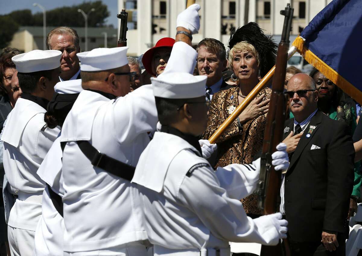 Harvey Milk saluted at Navy ship naming ceremony