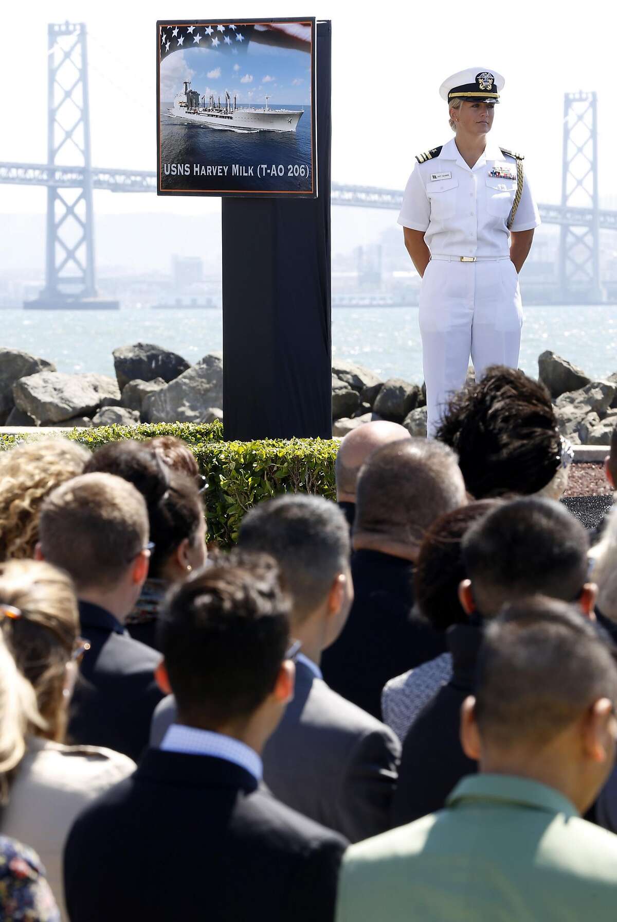 Harvey Milk saluted at Navy ship naming ceremony