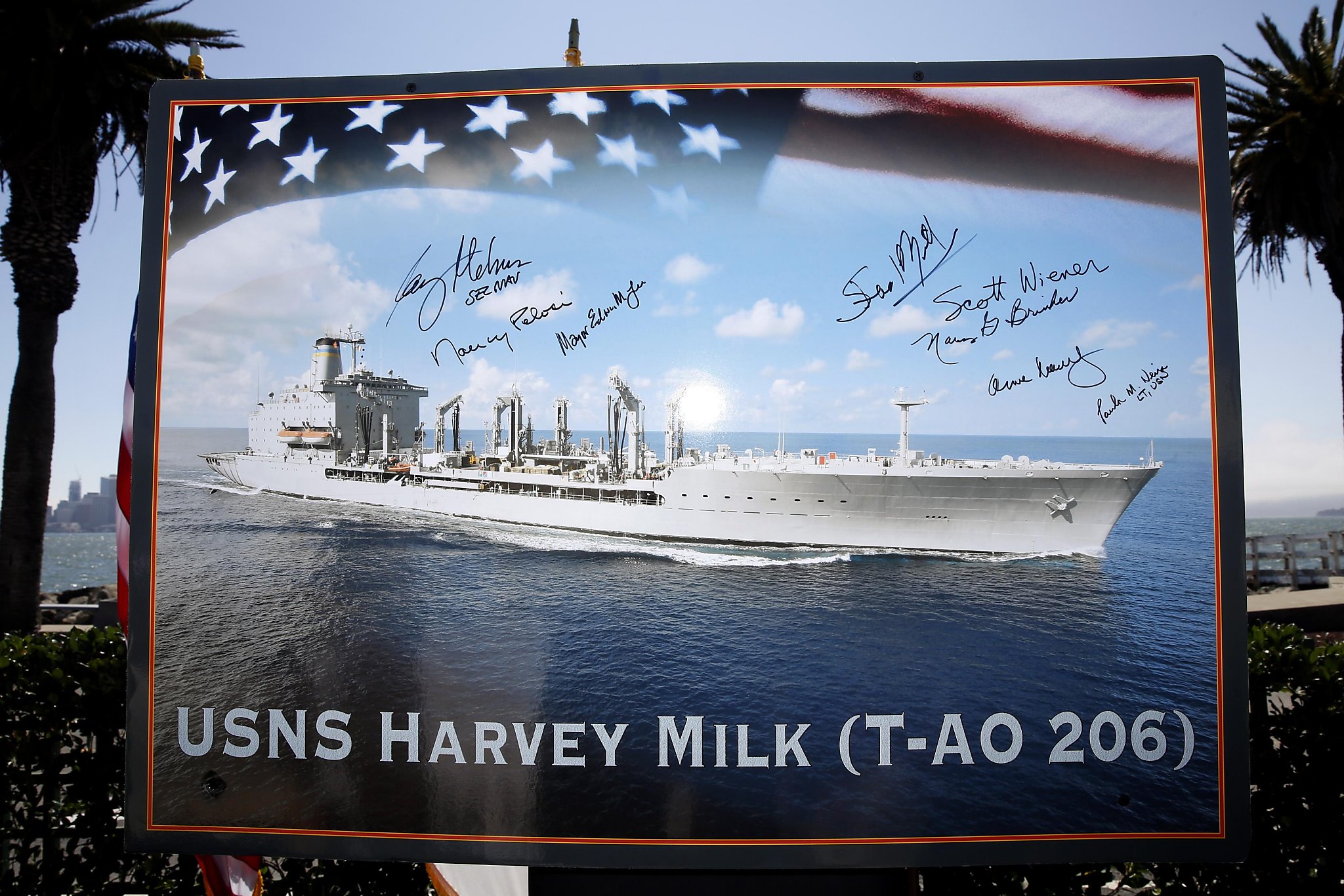 Harvey Milk saluted at Navy ship naming ceremony