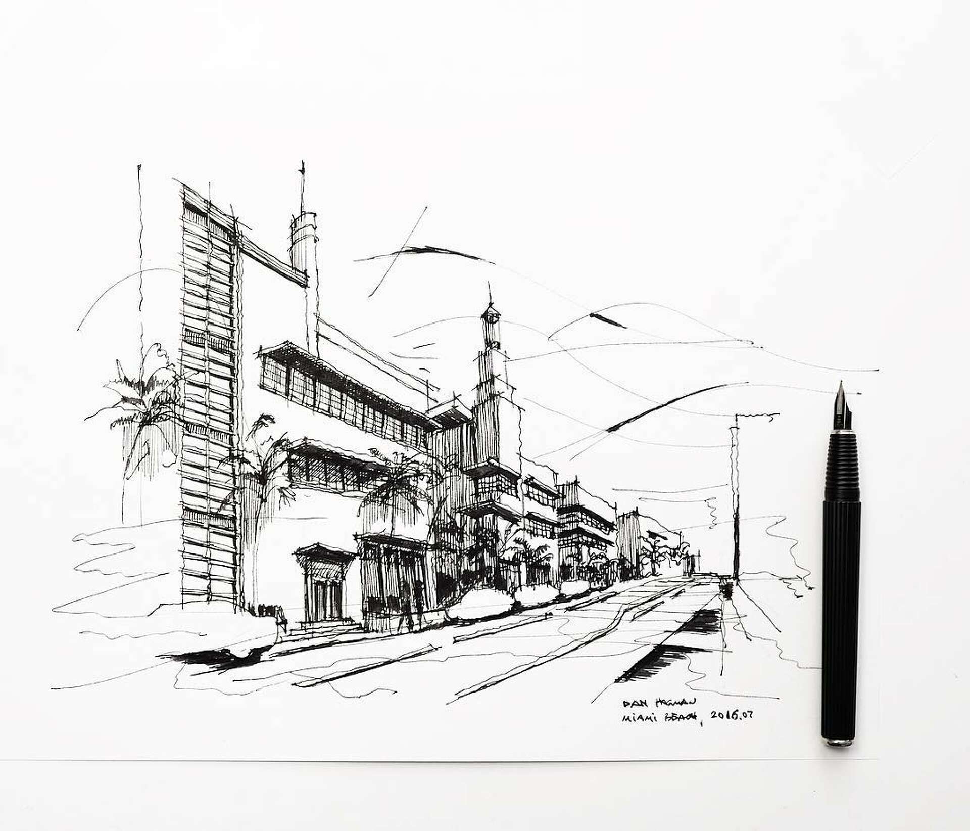 Architect's love of San Francisco buildings shows in his sketches
