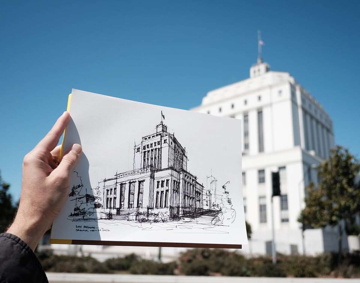 Architect's love of San Francisco buildings shows in his sketches