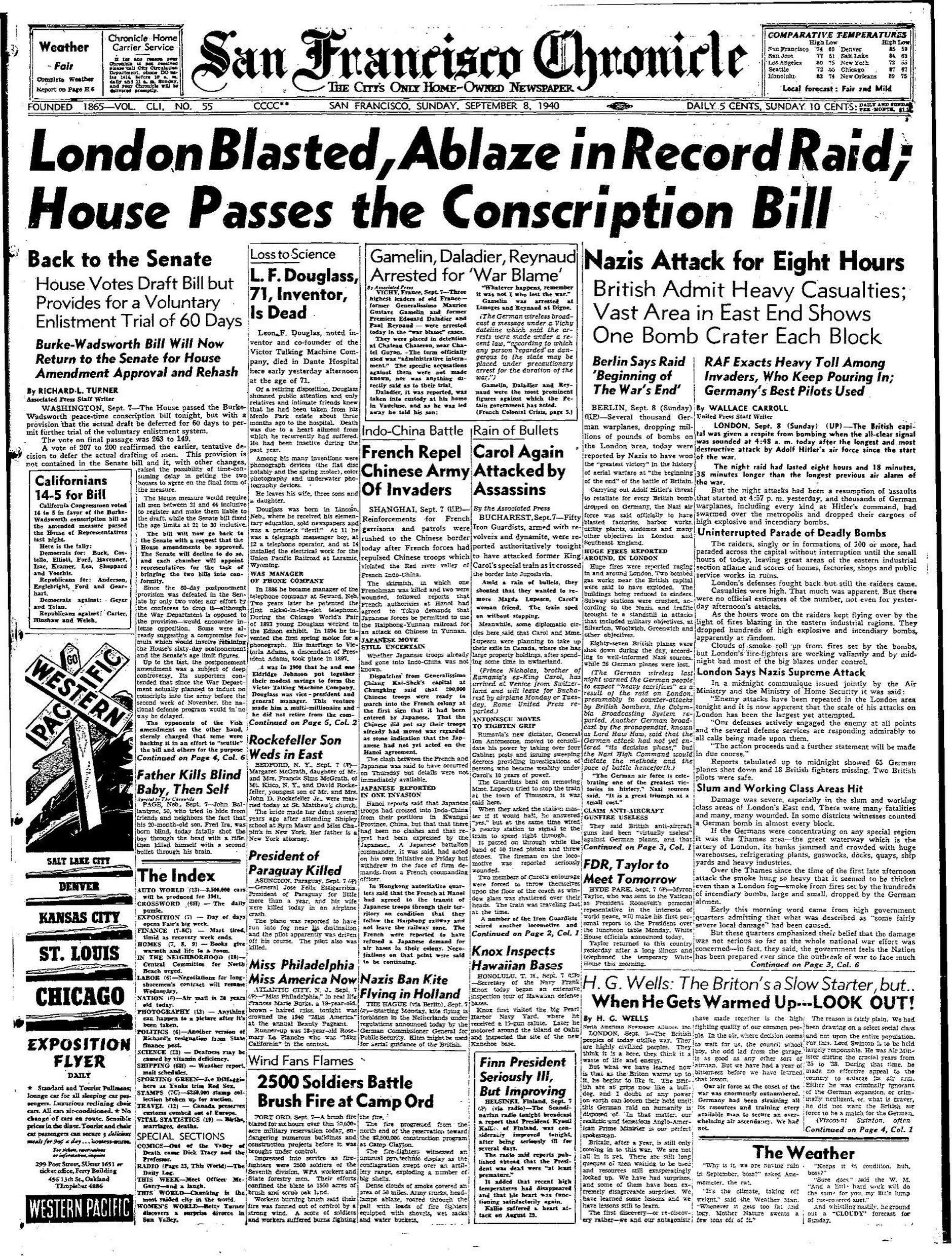 Chronicle Covers: The beginning of the German Blitz