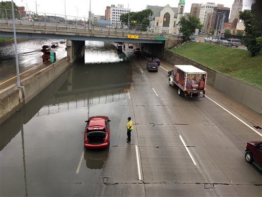 Flooding from heavy rains hits Michigan, including Detroit