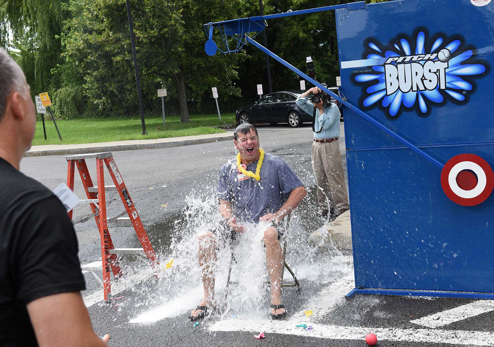 Photos: Hospital leaders get a soaking
