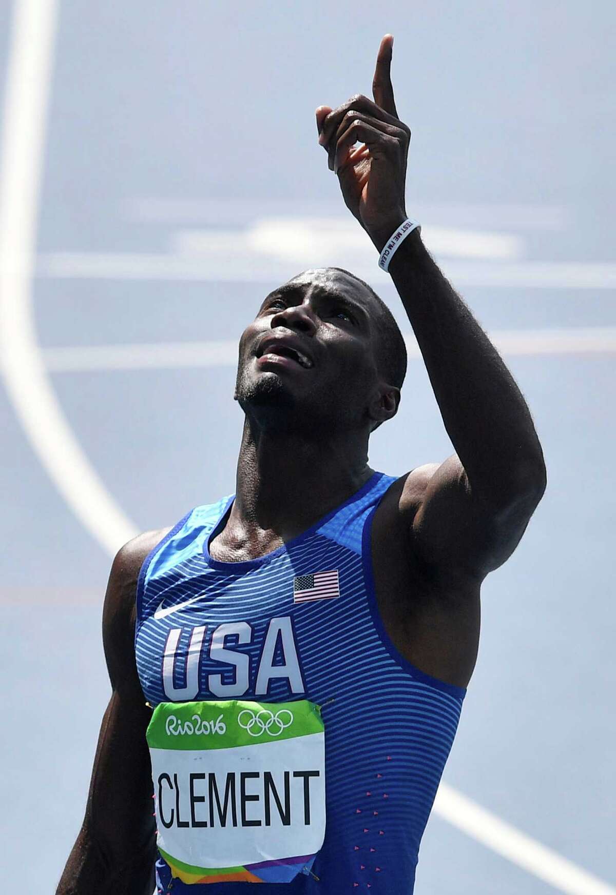 La Porte's Kerron Clement wins gold in 400 hurdles