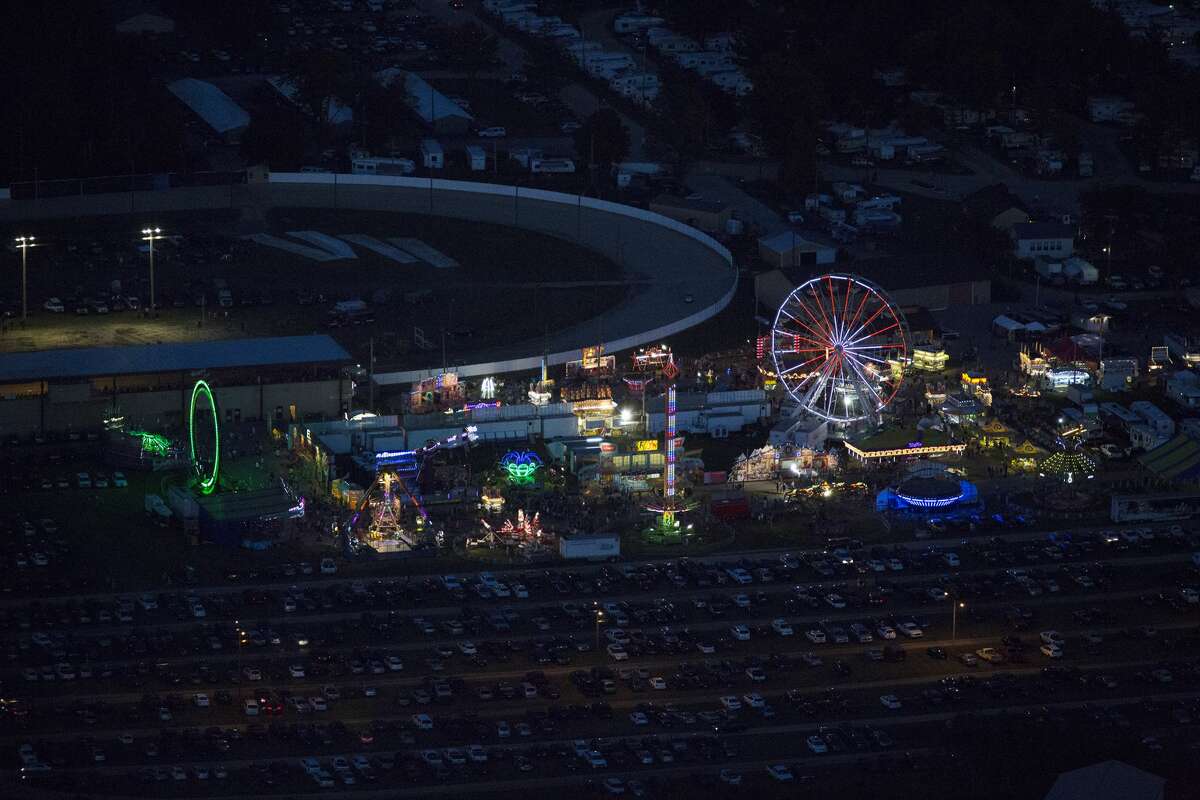 The Midland County Fair from above