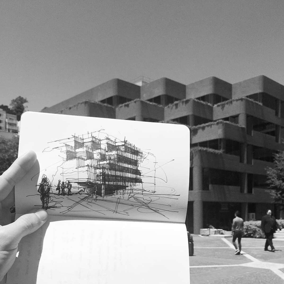 Architect's love of San Francisco buildings shows in his sketches