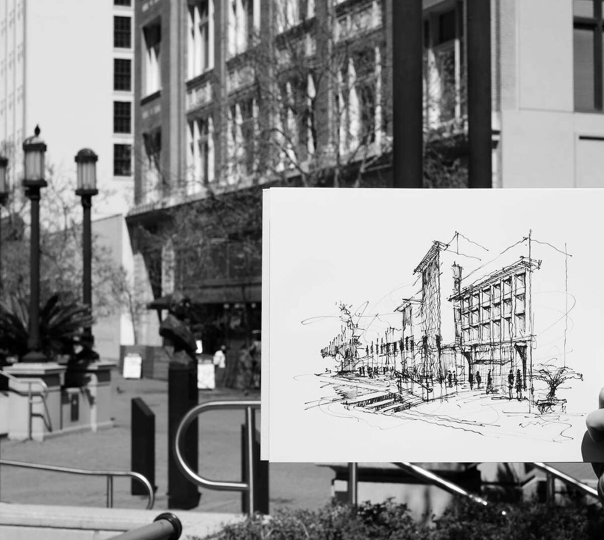 Architect's love of San Francisco buildings shows in his sketches