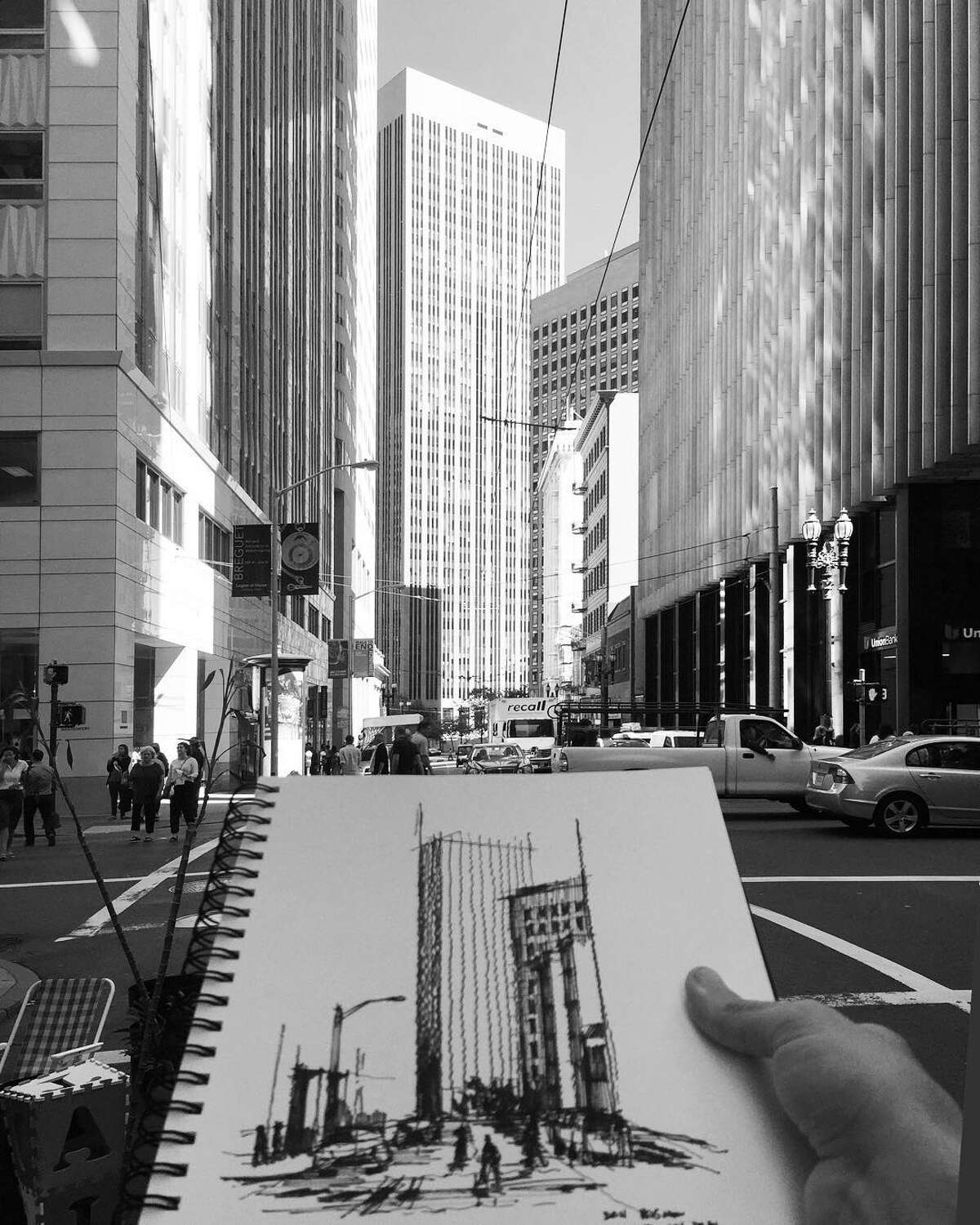 Architect's love of San Francisco buildings shows in his sketches