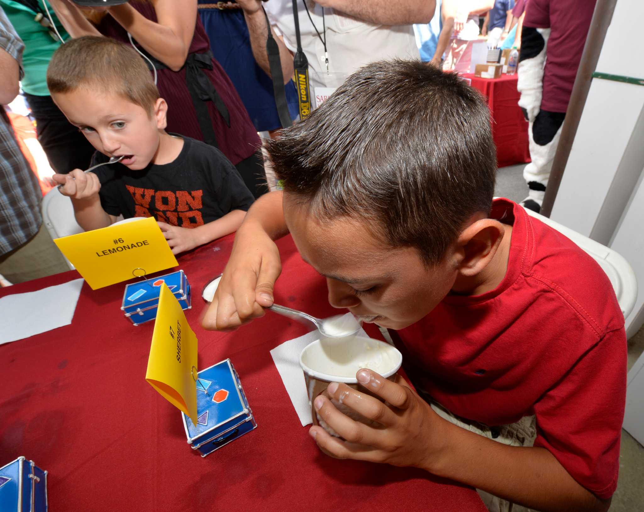 Ice cream eating contest at Saratoga Race Course