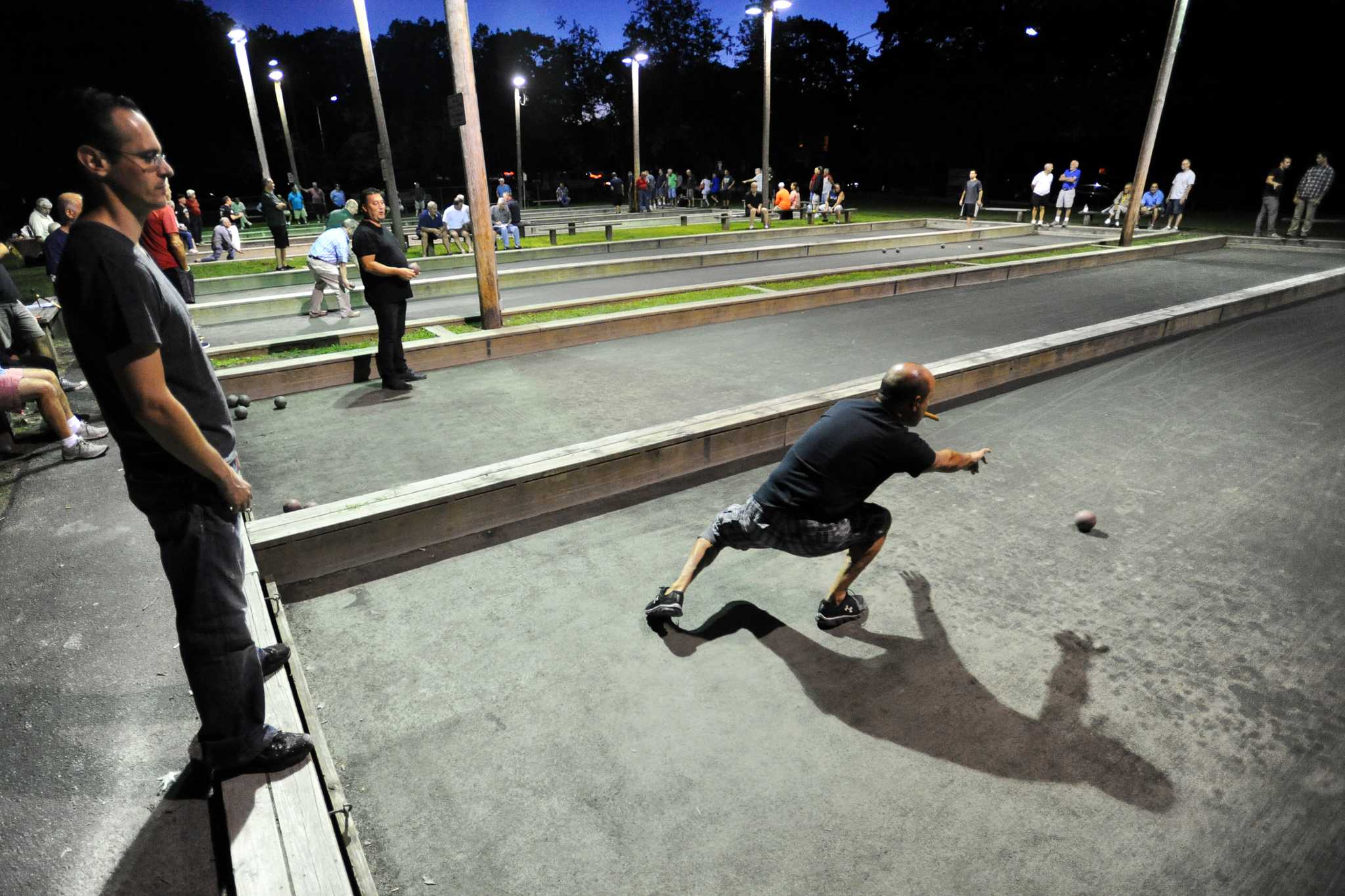 Bocce players compete at Stamford’s Scalzi Park
