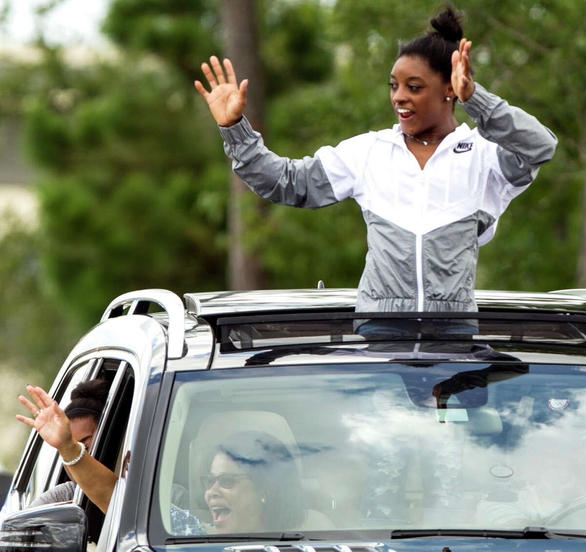 Simone Biles returns to Houston after dominating Olympic gymnastics ...