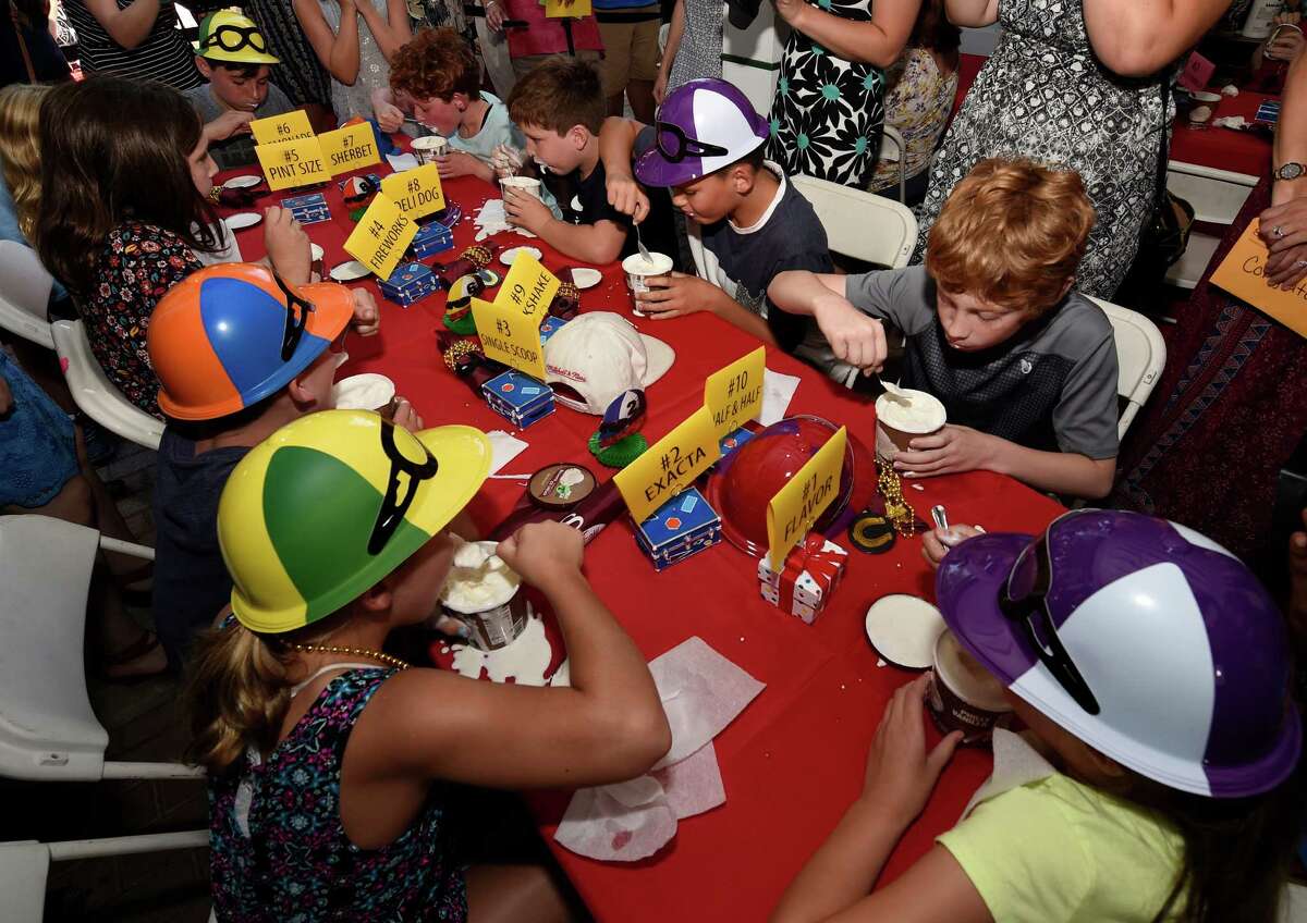 Ice cream eating contest at Saratoga Race Course