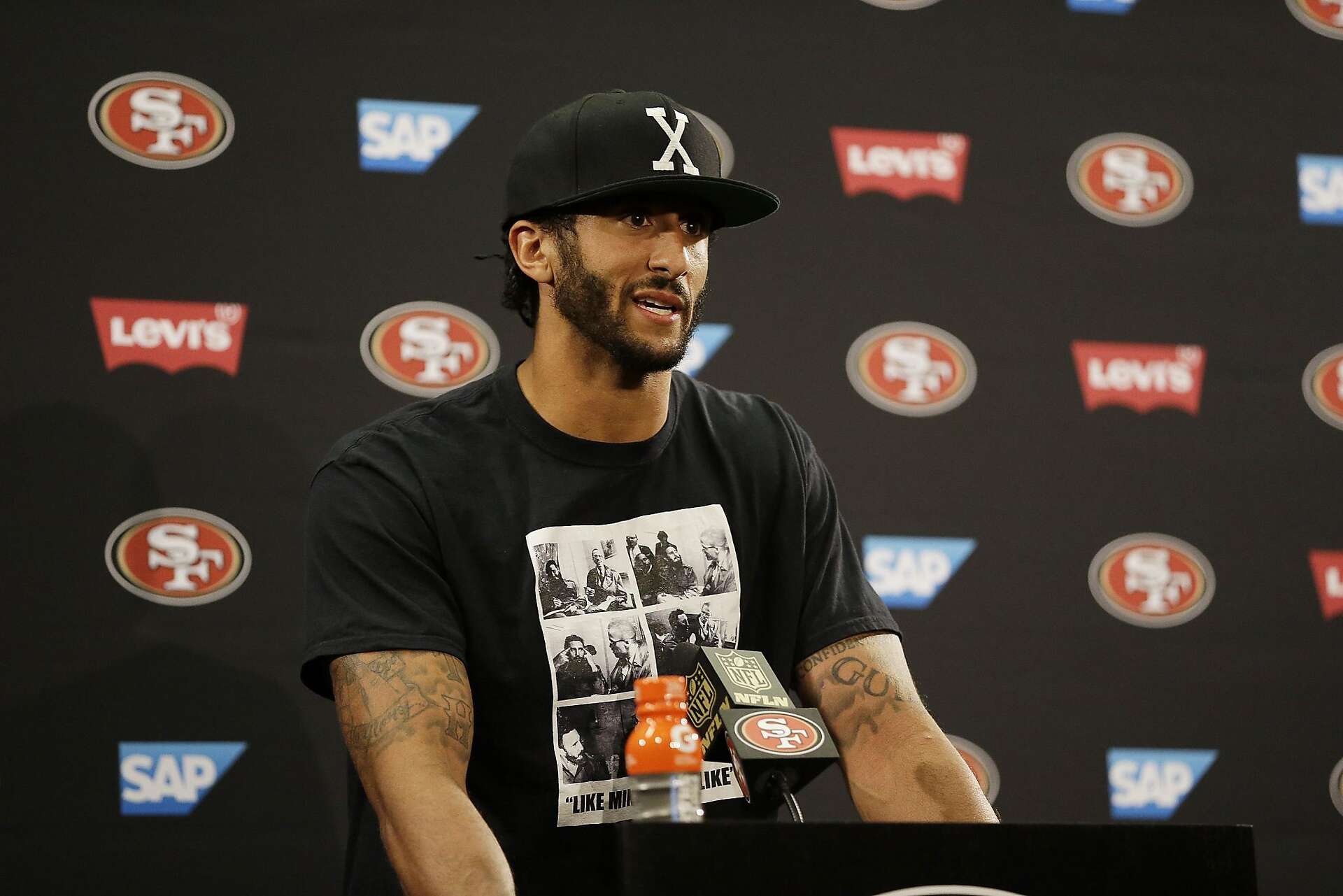 49ers’ Colin Kaepernick transcript: ‘I’ll continue to sit’