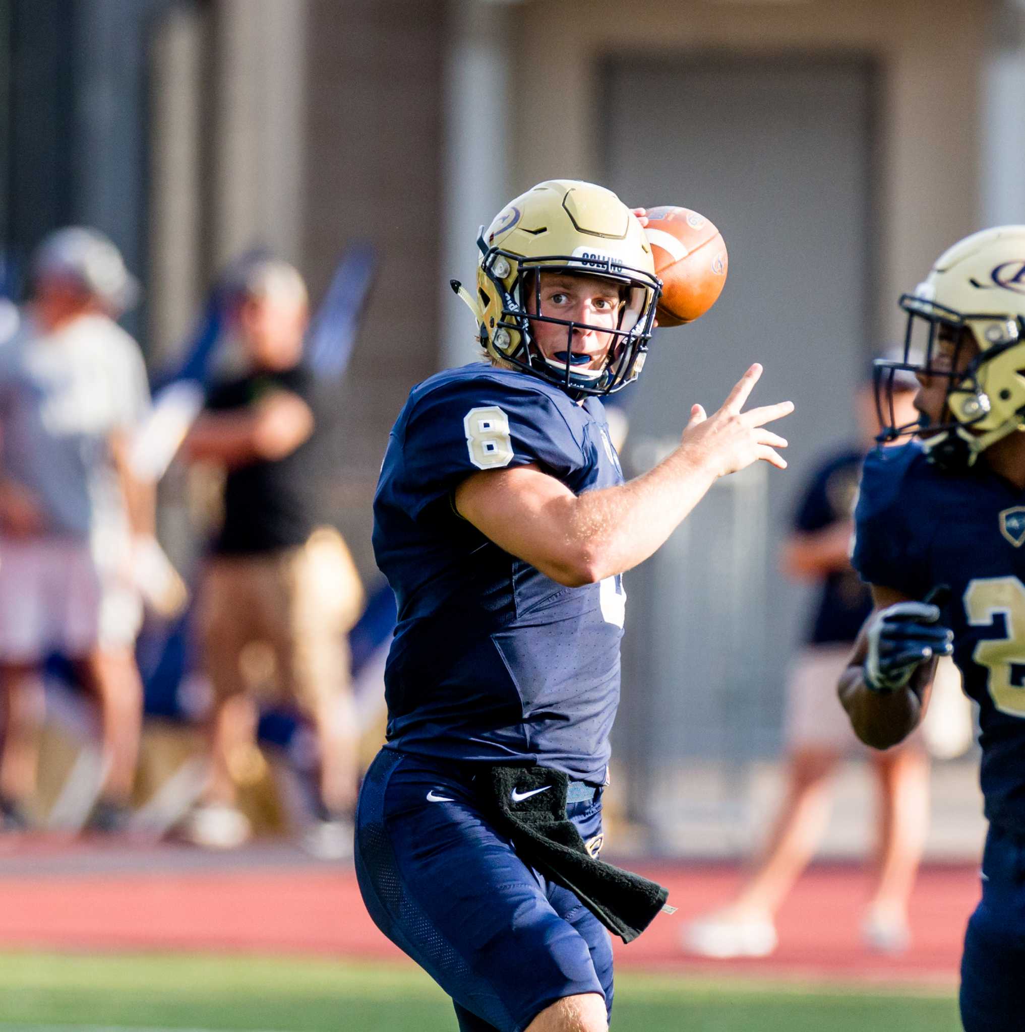 QB Bryson Powers pushes Klein Collins over his former Cy Woods squad