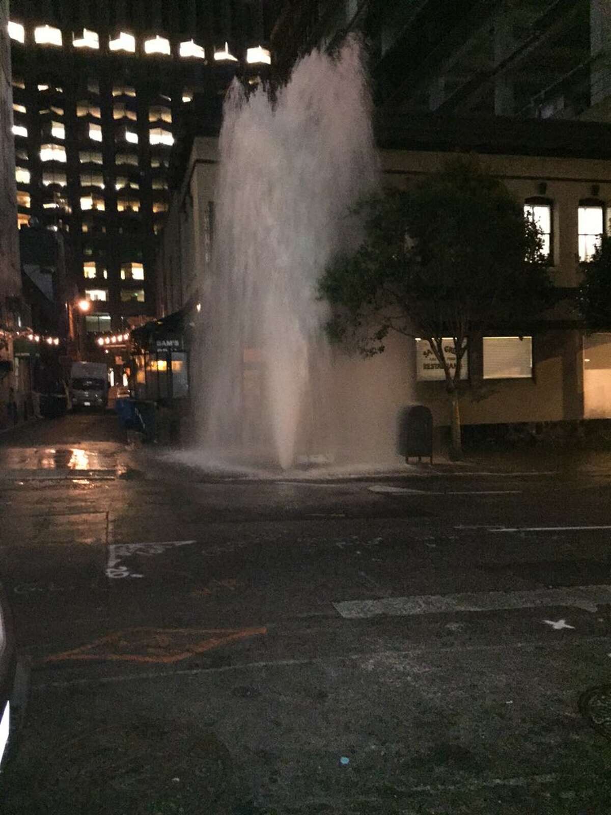 Manhole blast in SF Financial District triggered by hydrant burst