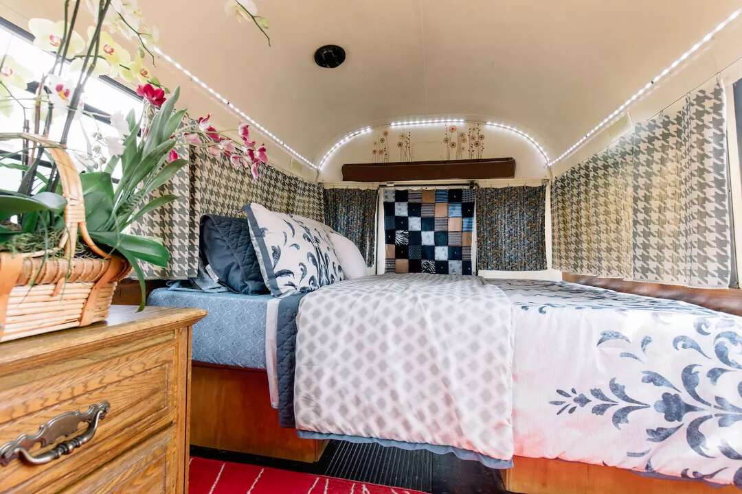 Former schoolhouses and school buses transformed into Airbnb getaways
