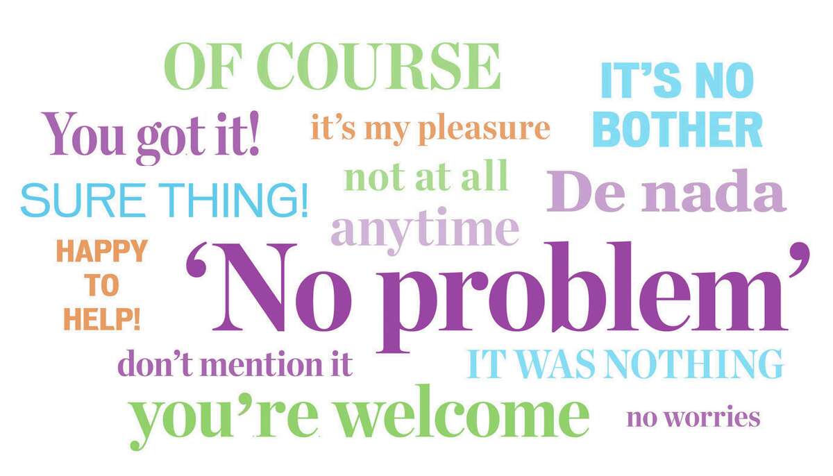 'No problem' taking place of 'you're welcome'
