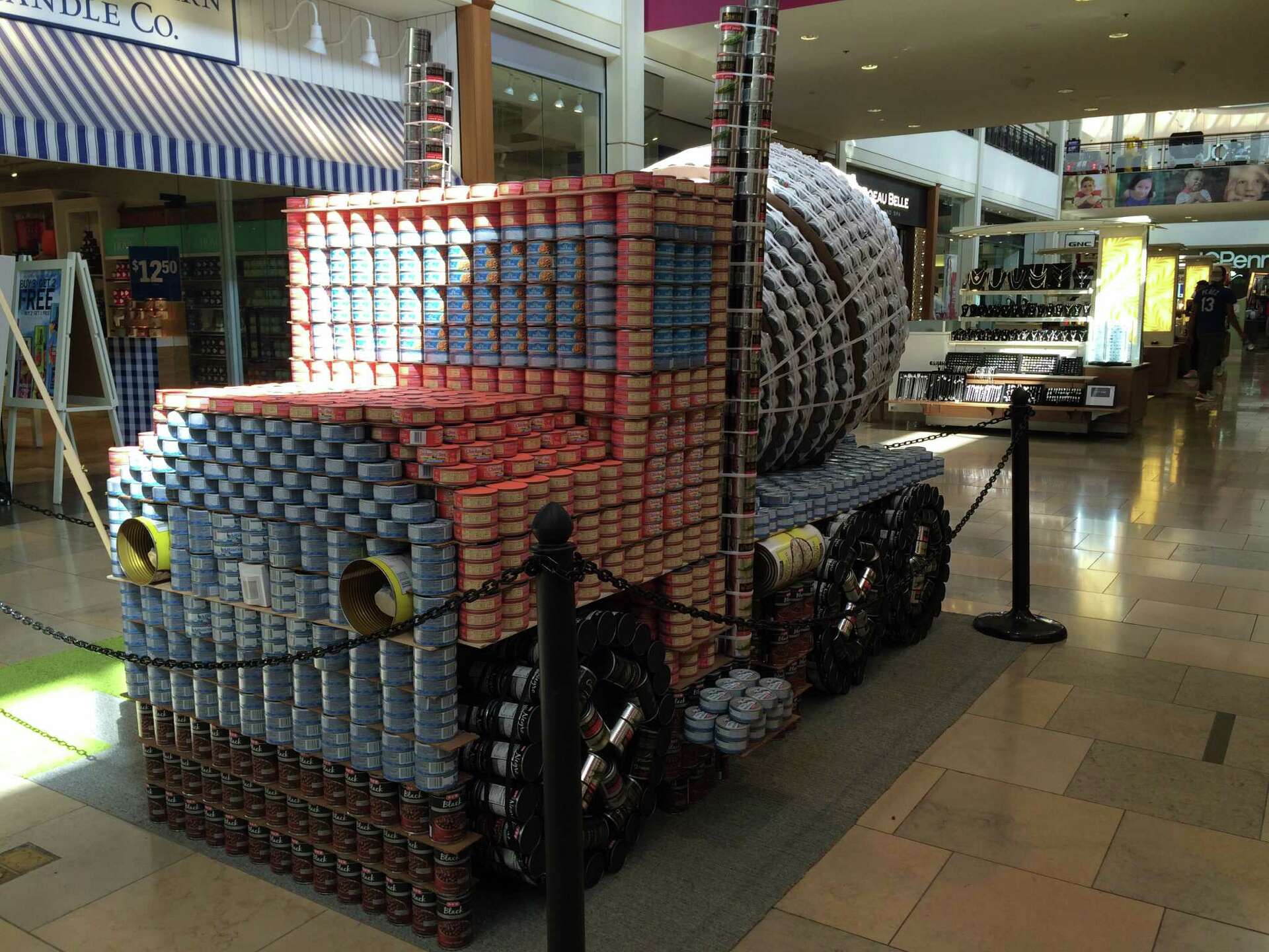 Koi-of-cans wins top prize at North Star Mall’s Canstruction