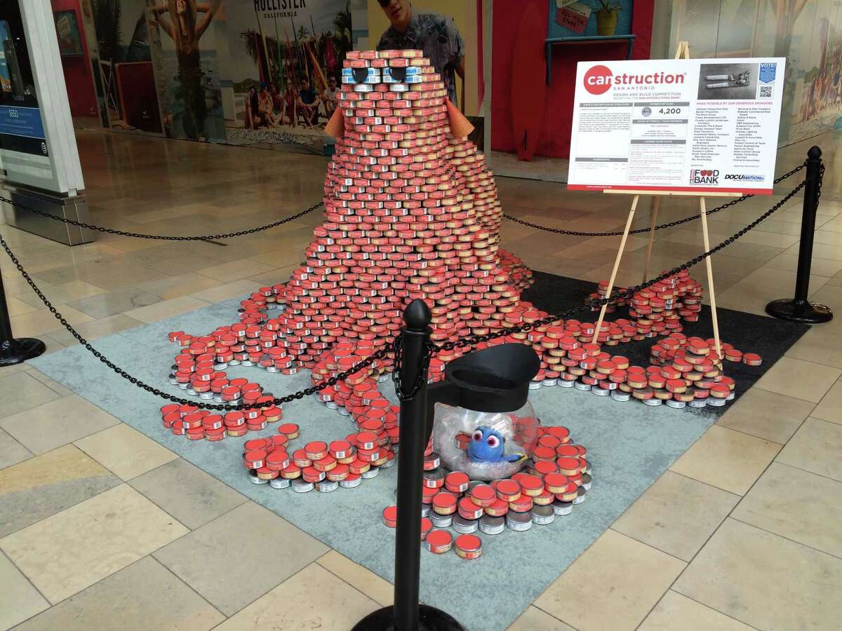 Koi-of-cans wins top prize at North Star Mall’s Canstruction