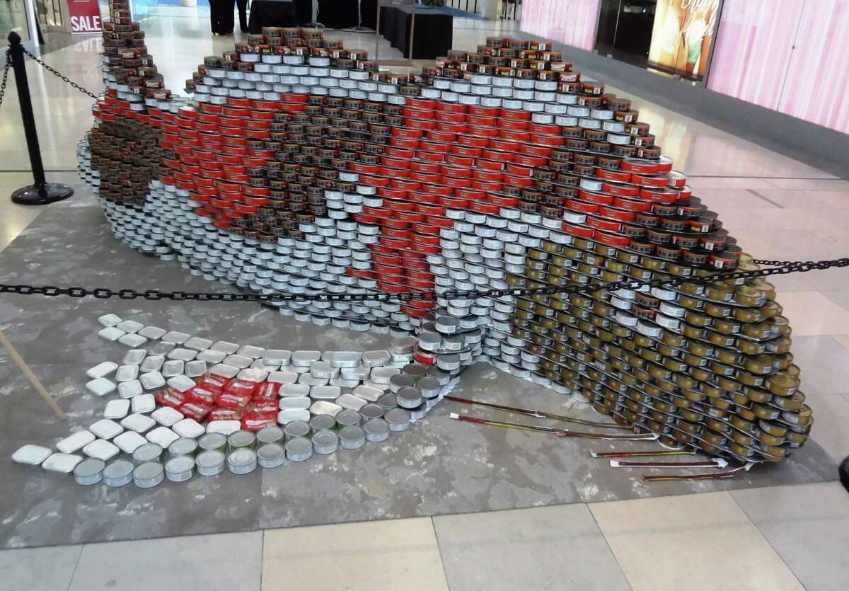 Koi-of-cans wins top prize at North Star Mall’s Canstruction