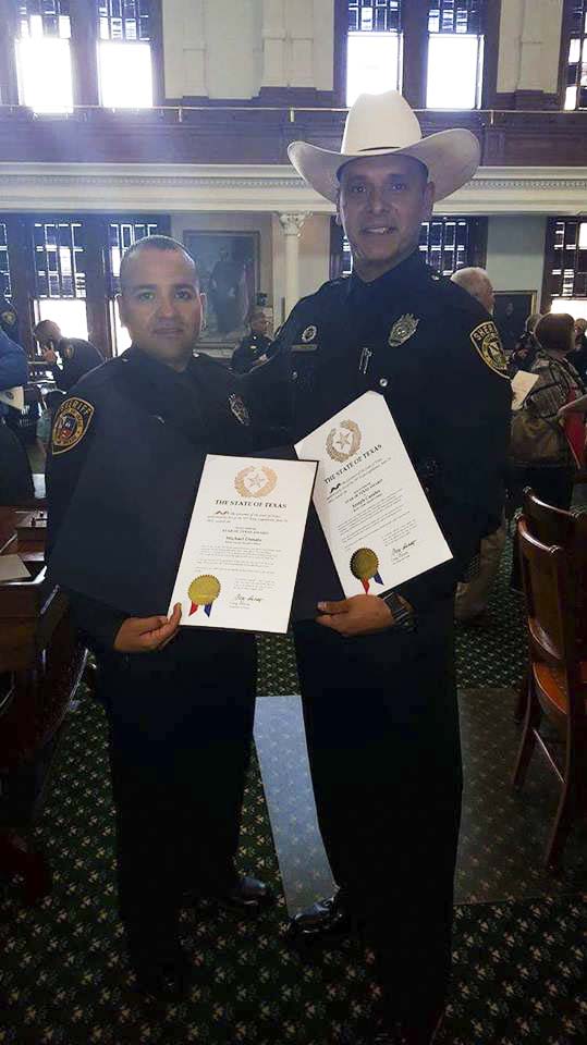 2 BCSO deputies shot while on-duty honored by Gov. Greg Abbott