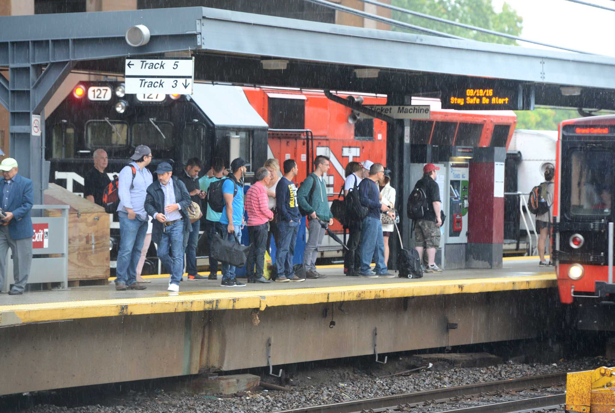 Train commuters keep calm and carry on