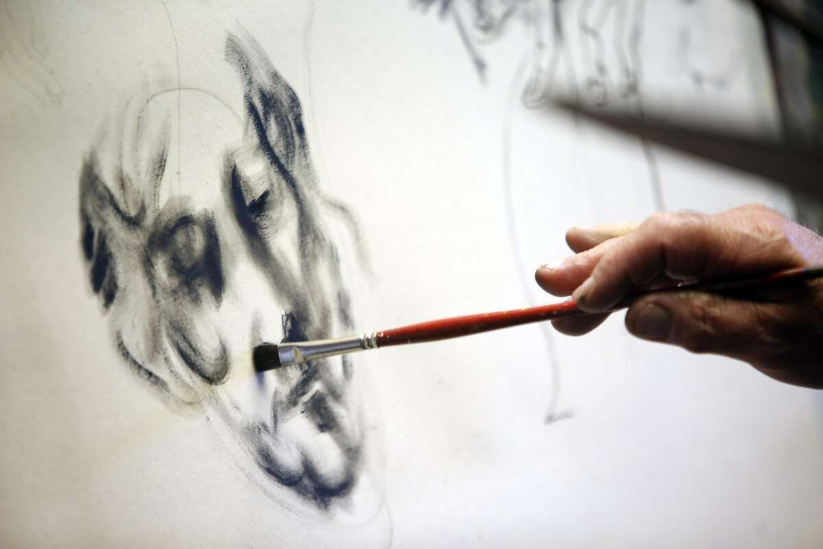 San Francisco artist, surrounded by art, constantly produces it