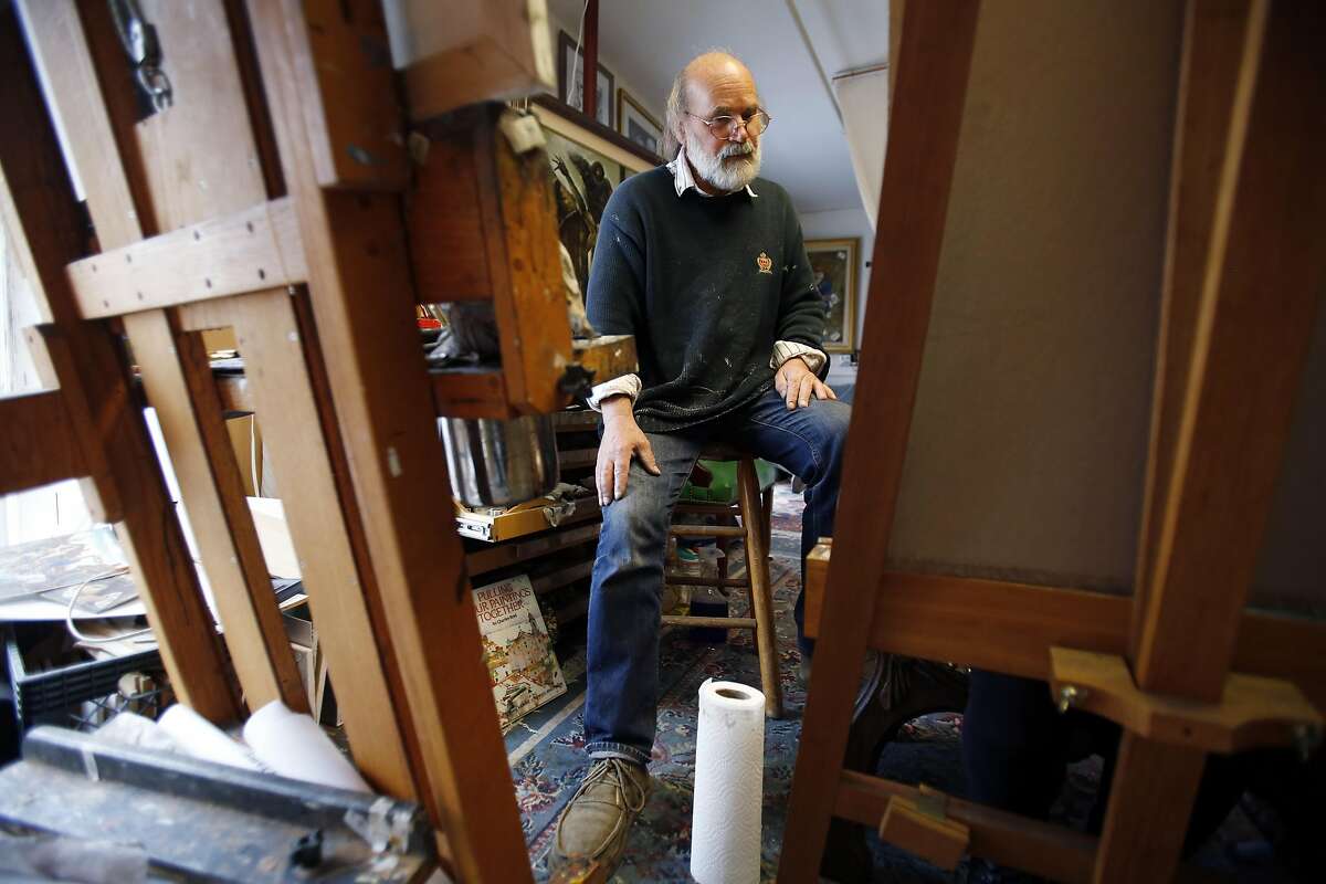 San Francisco artist, surrounded by art, constantly produces it